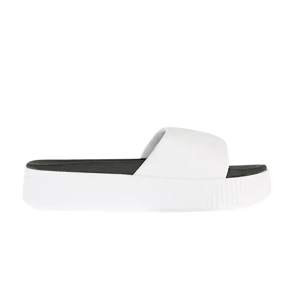 Puma Platform Slides White Editorialist