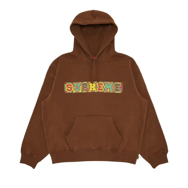Supreme Beaded Hooded Sweatshirt - Brown