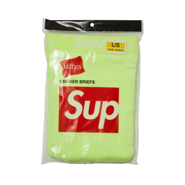 Supreme X Hanes Boxer Briefs 'fluorescent - Yellow