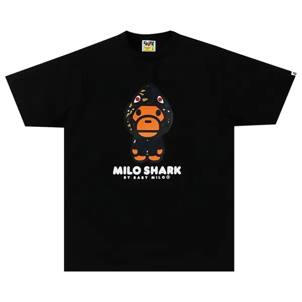 A BATHING APE Milo Shark Tee - Black