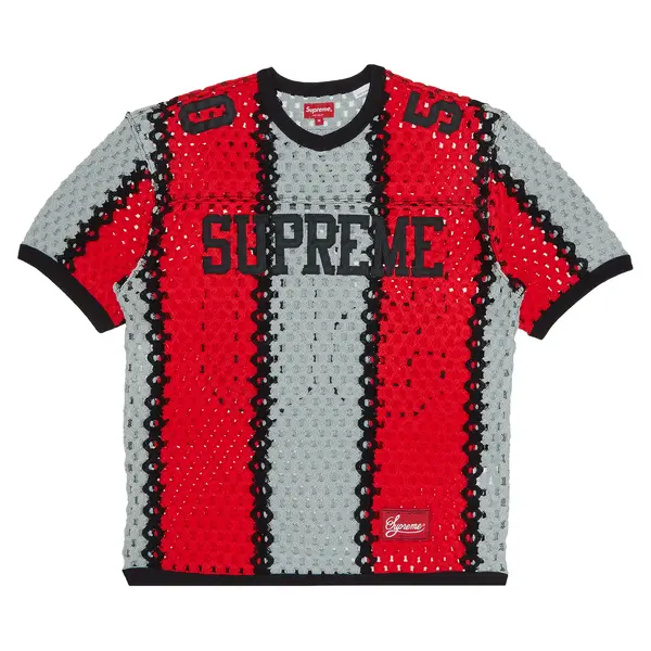 Supreme Crochet Football Jersey - Black | Editorialist