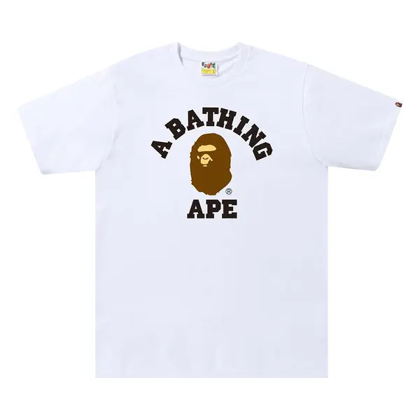 A BATHING APE College Tee - White