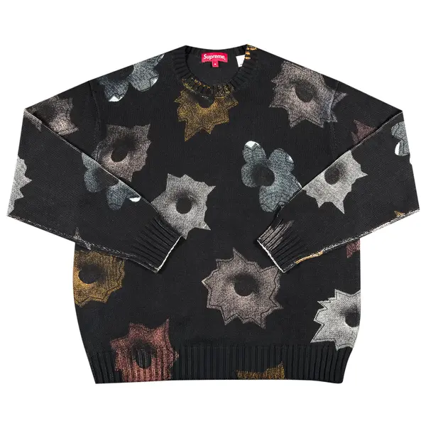 Supreme X Nate Lowman Graphic Sweater - Black | Editorialist