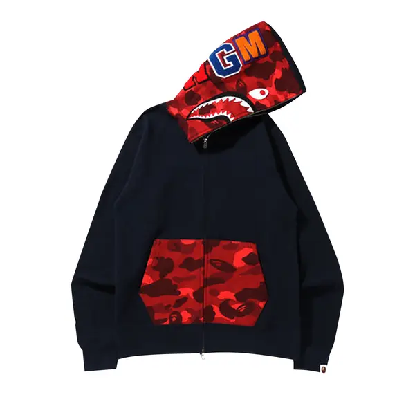 A BATHING APE Color Camo Shark Full Zip Hoodie