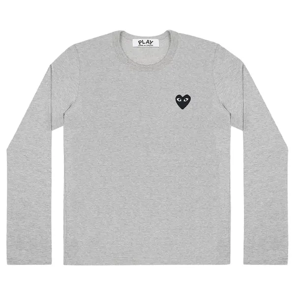 Play Comme Des Garcon Heart Long-sleeve Tee - Grey