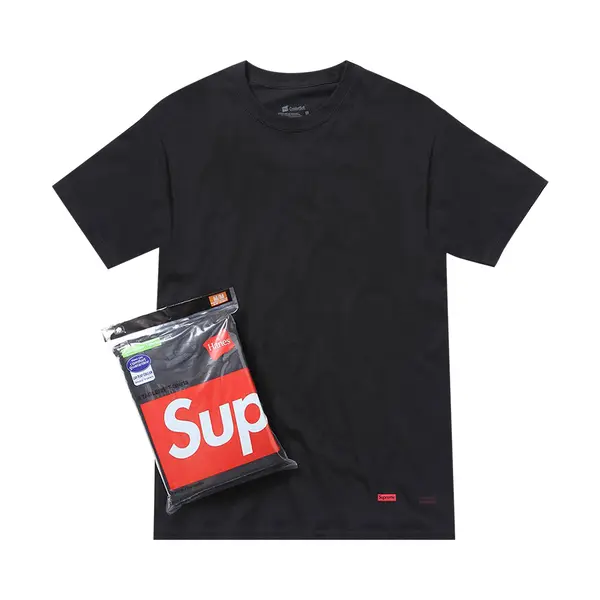 Supreme Hanes Cotton Comfort Soft T-shirt - Black