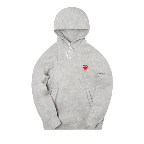 Play Comme Des Garcon Hooded Sweatshirt - Grey