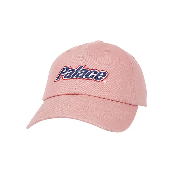 PALACE Lowercase Washed Denim 6 Panel Cap - Pink