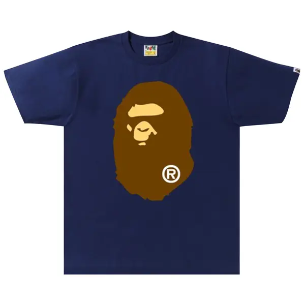 A BATHING APE Big Ape Head Tee 'navy - Blue