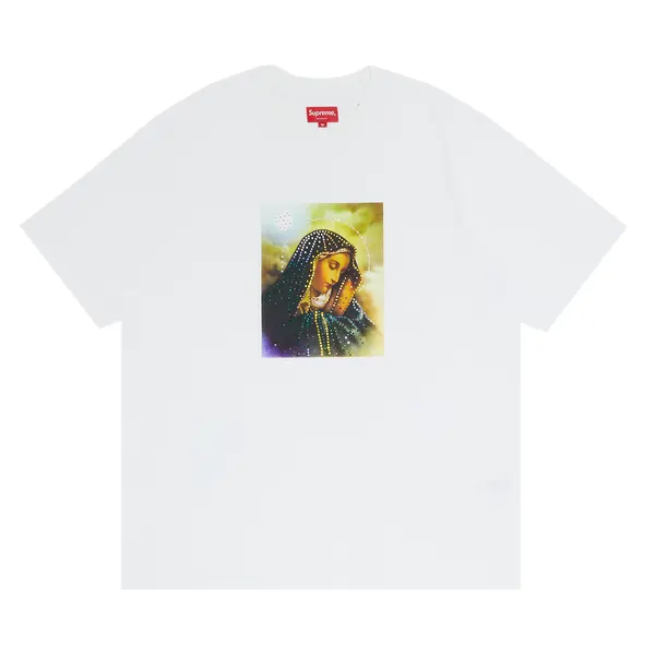 Supreme Mary Rhinestone Short-sleeve Top - White