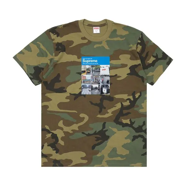 Supreme Verify Tee Woodland Camo - Multicolor