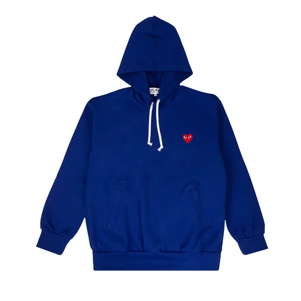Play Comme Des Garcon Heart Hooded Sweatshirt - Blue