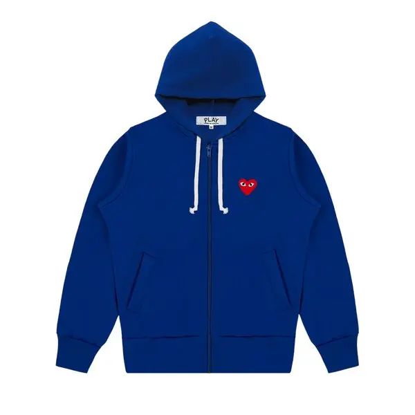 Play Comme Des Garcon Heart Hooded Sweatshirt - Blue