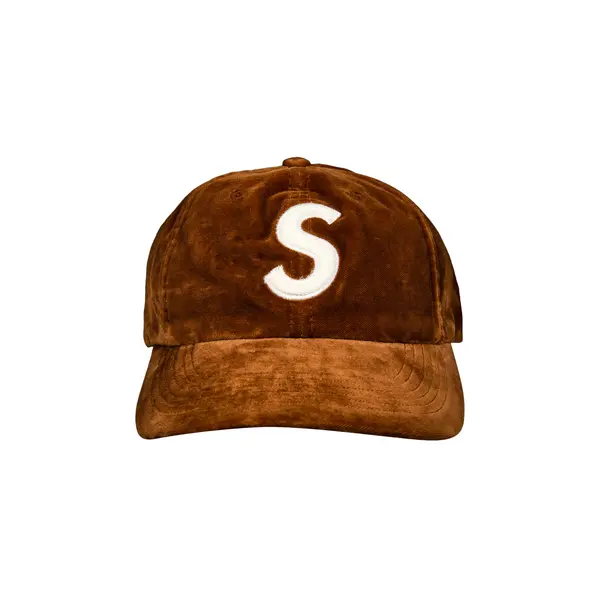 Supreme Velvet S Logo 6-panel Cap - Tan
