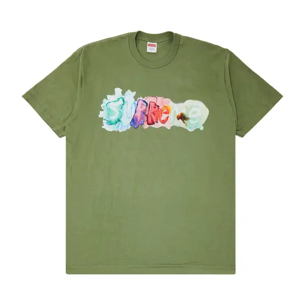Supreme Watercolor Tee 'light Olive - Green