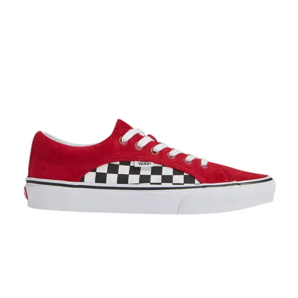 VANS Lampin Checkerboard Corduroy Sneakers - Red