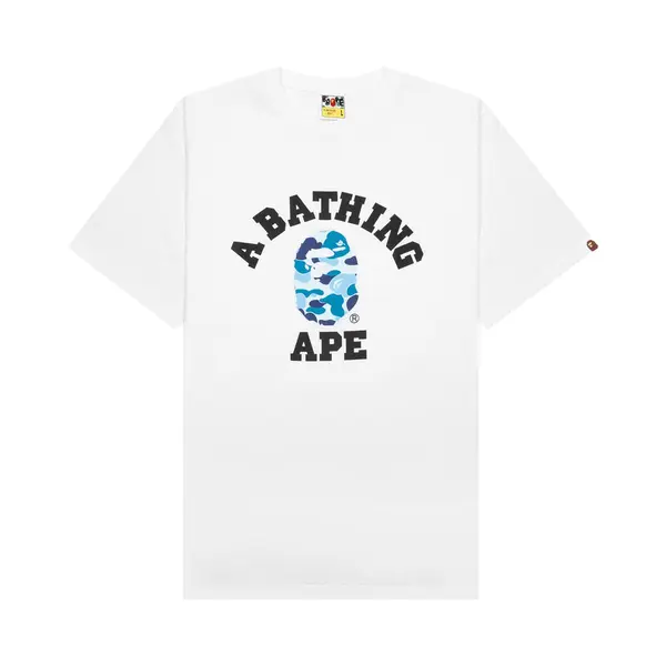 A BATHING APE Abc Camo College Tee /blue - White