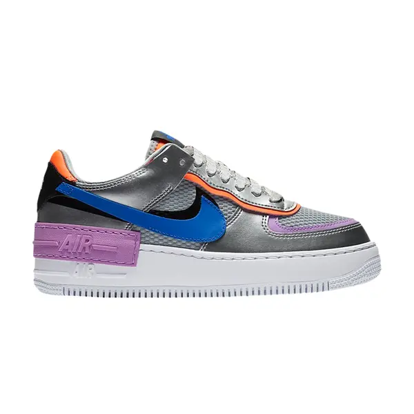 Nike Air Force 1 Shadow Metallic Sneakers - Silver