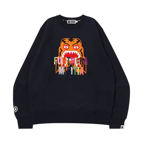 A BATHING APE Embroidered Crewneck - Blue