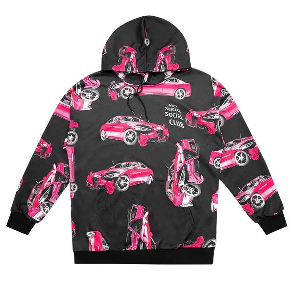 ANTI SOCIAL SOCIAL CLUB 3am On Melrose All Over Hoodie - Black