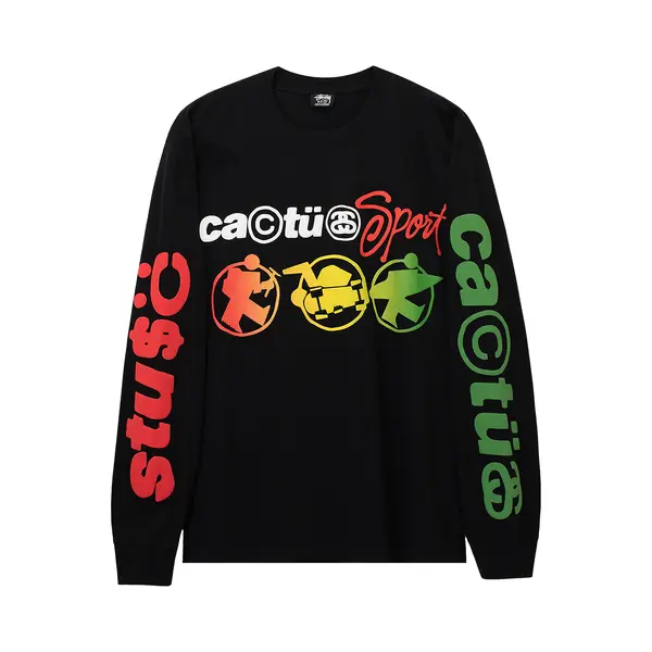 StÜssy X Cactus Plant Flea Market Sport Long-sleeve Tee - Black