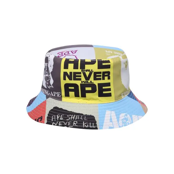 A BATHING APE Classic Logo Reversible Bucket Hat - Multicolor