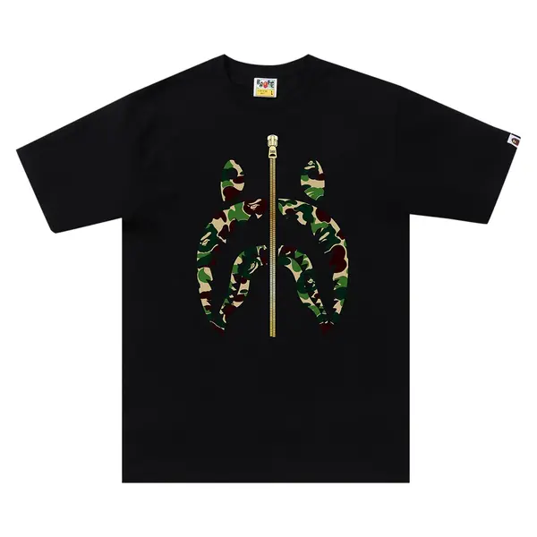 A BATHING APE Abc Camo Shark Tee - Black