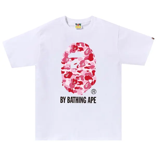 A BATHING APE Abc Camo Bathing Ape Tee /pink - White