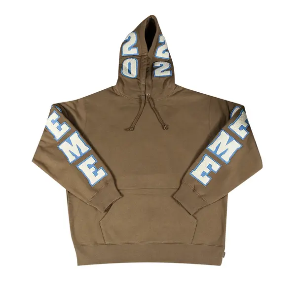 Supreme Team Chenille Hooded Sweatshirt - Brown