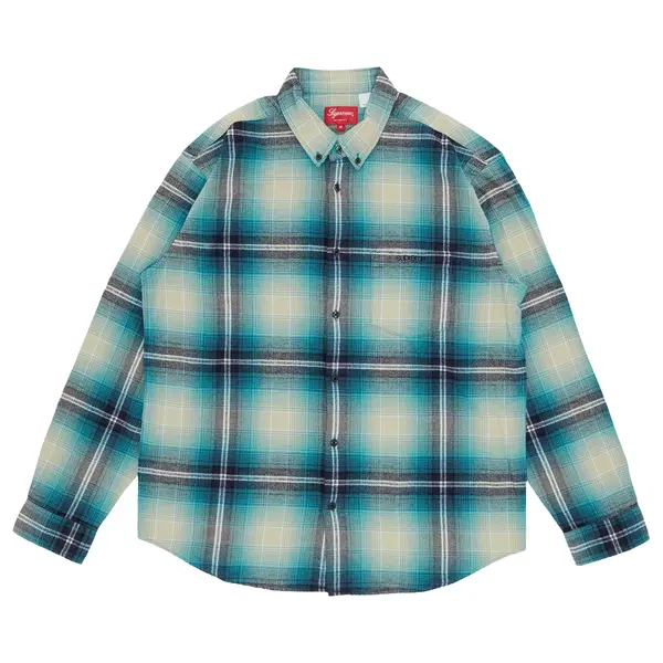 Supreme Shadow Plaid Flannel Shirt - Blue