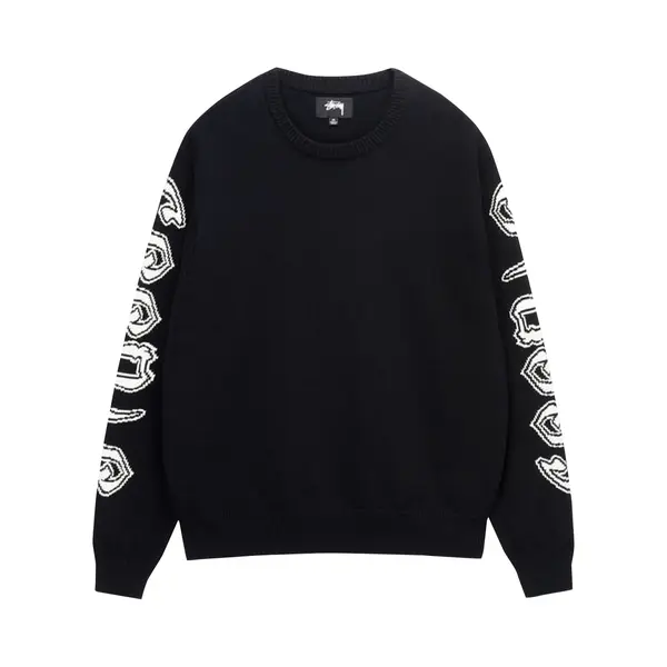 StÜssy Sleeve Logo Sweater - Black