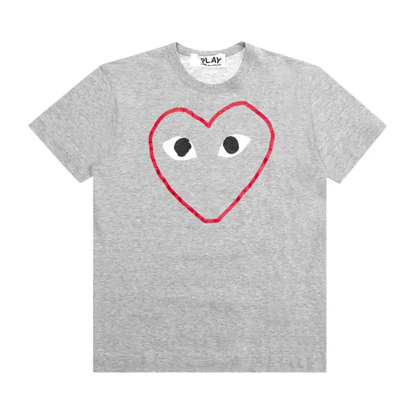 Play Comme Des Garcon Heart Sketch T-shirt - Grey