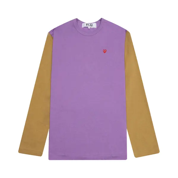 Play Comme Des Garcon Bi-colour T-shirt - Purple