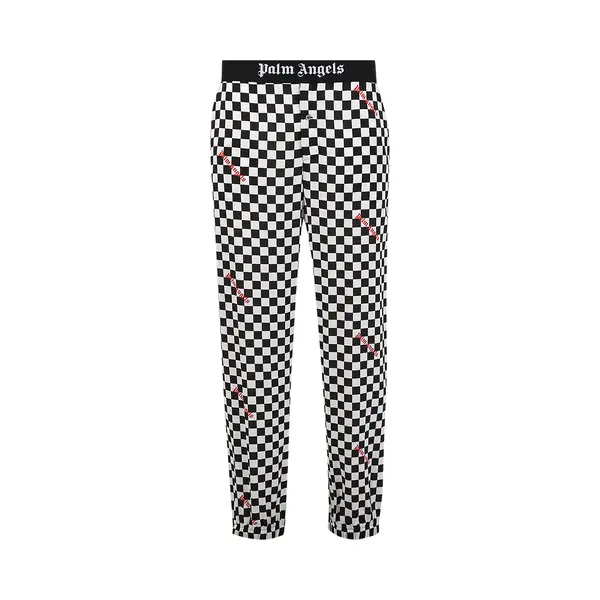 Palm Angels Damier Print Easy Pants - Black