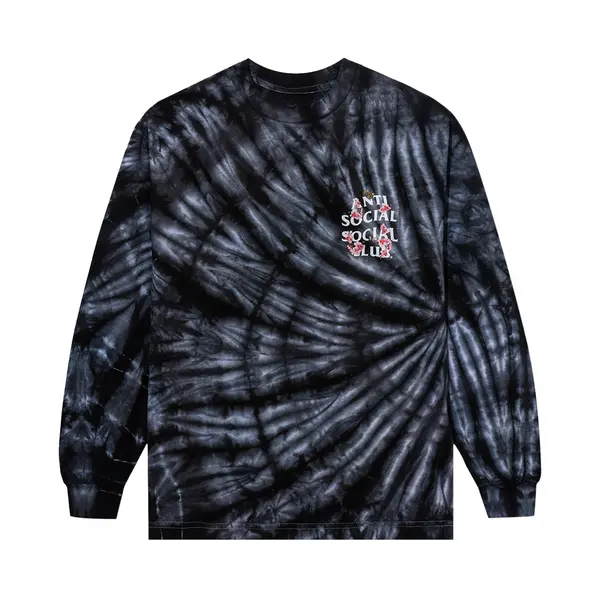 ANTI SOCIAL SOCIAL CLUB Kkoch Wifi Tie Dye Long-sleeve - Black