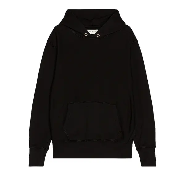 LES TIEN Cropped Hoodie - Black
