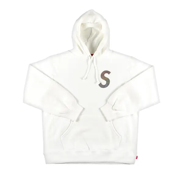 Supreme X Swarovski Logo Hooded Sweatshirt - White