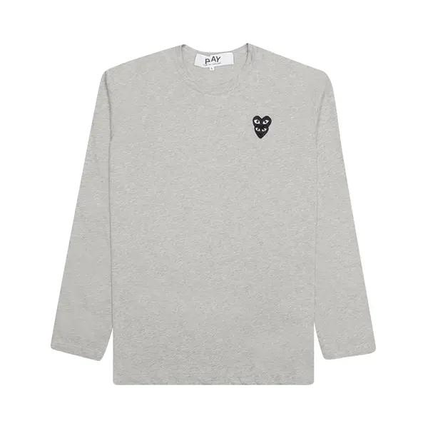 Play Comme Des Garcon Stacked Heart Long-sleeve T-shirt - Grey
