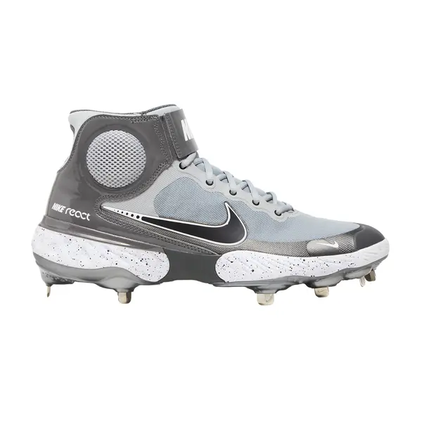 Nike Alpha Huarache Elite 3 Mid Cleats - Grey