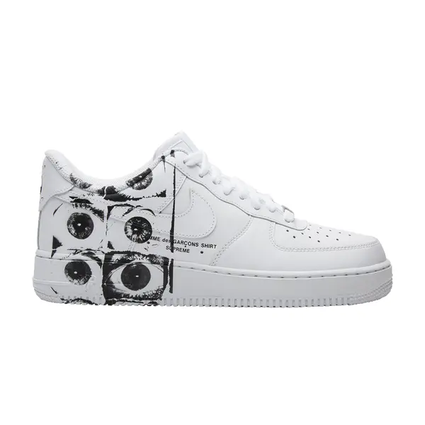 Nike Supreme X Comme Des Garçons Shirt X Air Force 1 Low "eyes - White