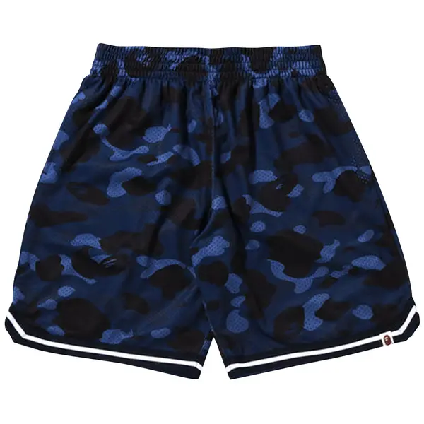 A BATHING APE Color Camo Wide Fit Basketball Shorts - Blue