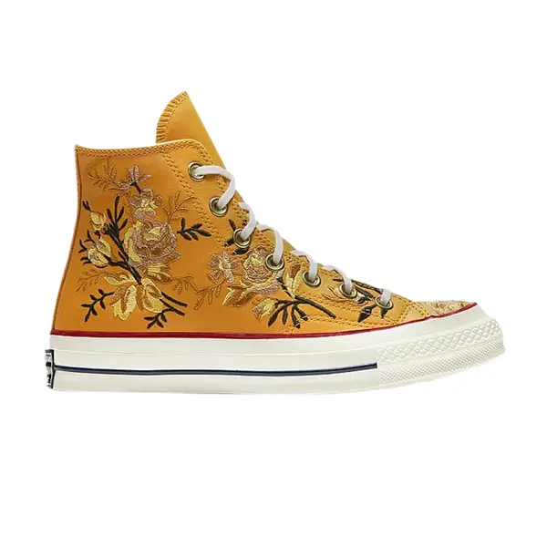 CONVERSE Chuck 70 High 'parkway Floral Embroidery' Sneakers - Gold