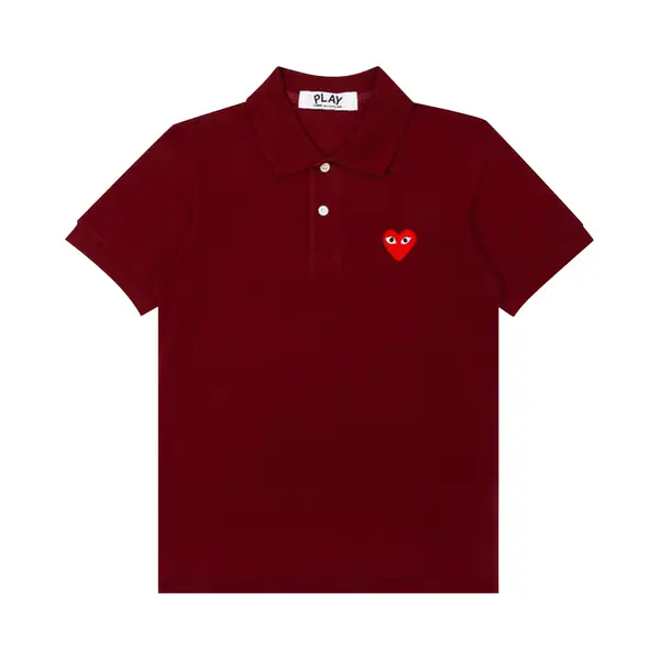 Play Comme Des Garcon Heart Polo Shirt - Red