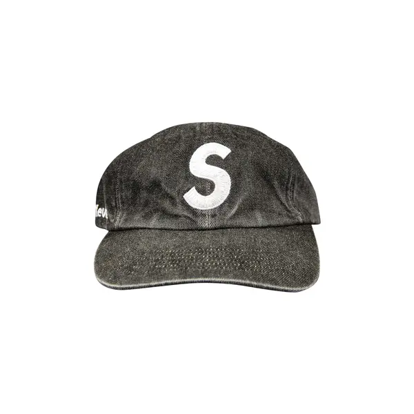 Supreme X Kevlar Denim S Logo 6-panel Cap - Black