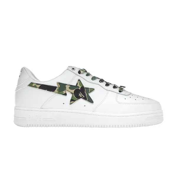 Bape Bapesta Low 'Abc Camo Green' Sneakers White Editorialist