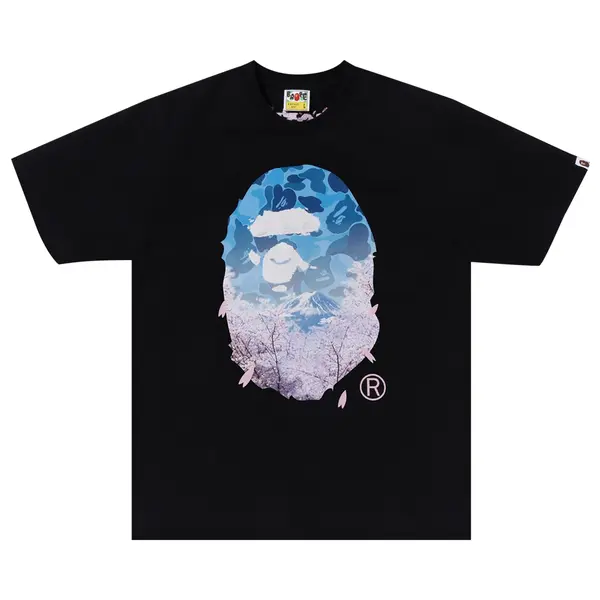 A BATHING APE Sakura Photo Ape Head - Black