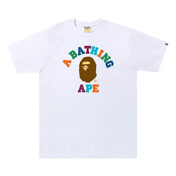 A BATHING APE Colors College Tee /multicolor - White