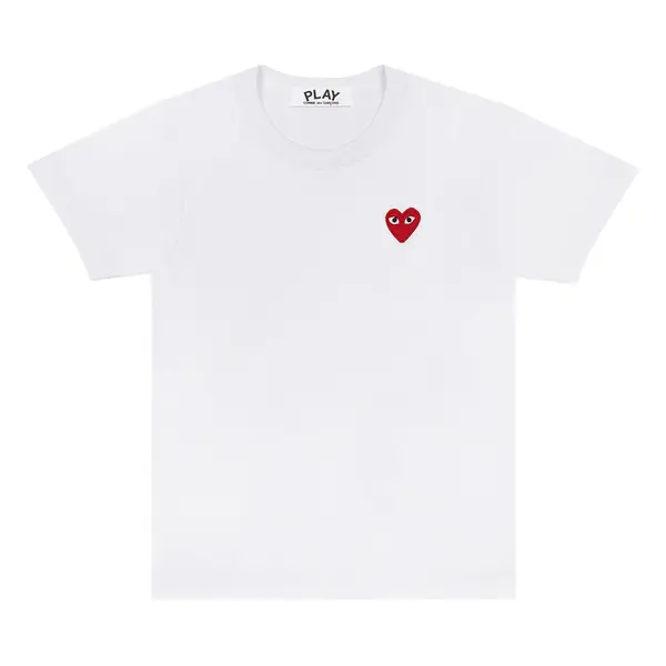 Play Comme Des Garcon Heart Logo T-shirt - White