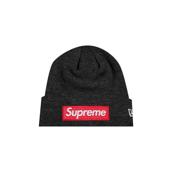 Supreme X New Era Box Logo Beanie - Grey