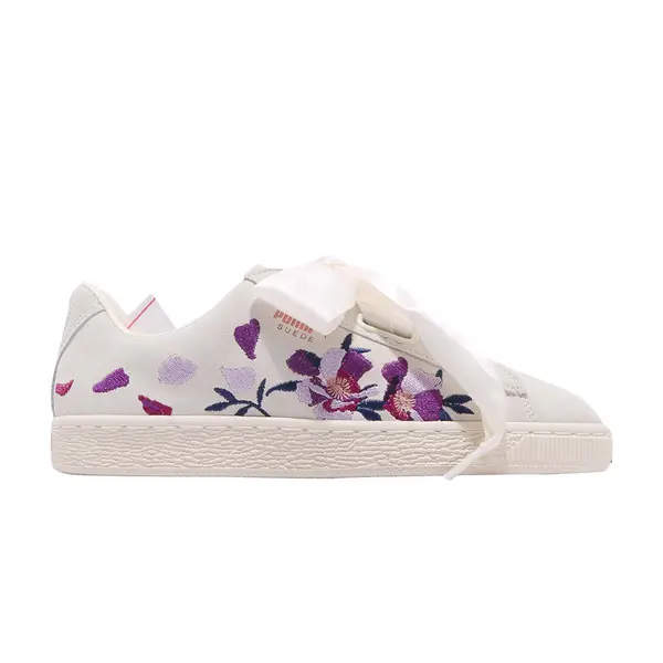 PUMA Suede Heart Flowery Sneakers - Cream